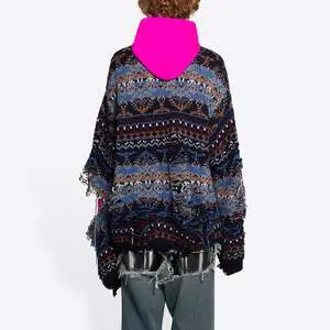 Balenciaga Destroyed Fair Isle Wool-blend Jumper