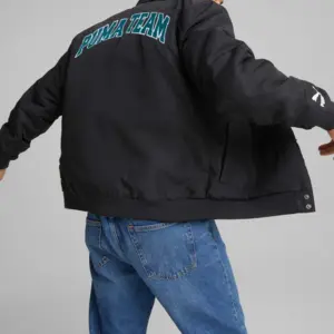 PUMA Team Bomber Button Down Jacket
