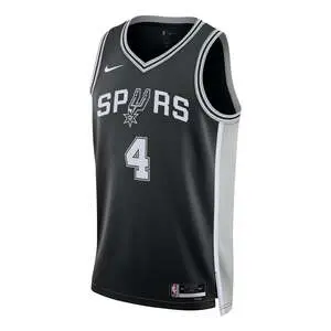 Nike De'aaron Fox San Antonio Spurs Icon Edition Swingman Jersey - Black
