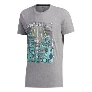 Adidas Neo M Faves Tee Sports Short Sleeve Basic - Gray