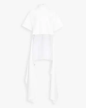 Alaïa Asymmetrical Cotton Jersey T-shirt - White