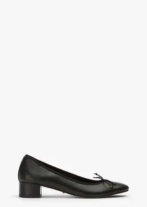 TONY BIANCO Maddi Leather Ballet Flat With Bow Detail - Black Nappa