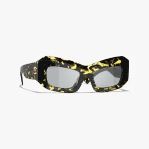 Chanel Rectangle Sunglasses - Tortoise