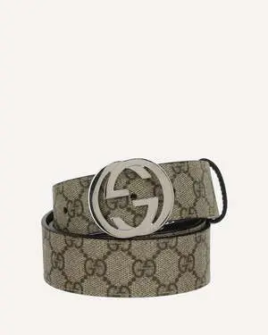 Gucci Gg Monogram Belt - Brown