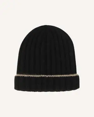 Brunello Cucinelli Cashmere Beanie Hat - Black