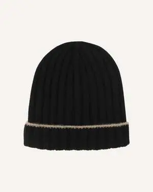 Brunello Cucinelli Cashmere Beanie Hat - Black