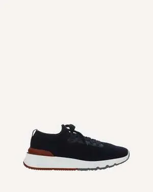 Brunello Cucinelli Cotton Lace-up Sneakers - Blue