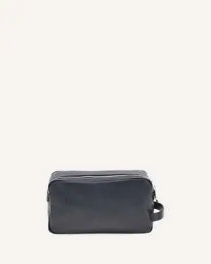 Brunello Cucinelli Pebbled Leather Beauty Case - Black