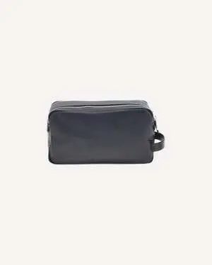 Brunello Cucinelli Pebbled Leather Beauty Case - Black