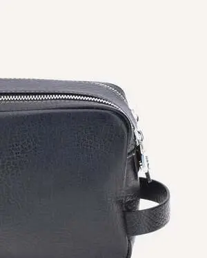 Brunello Cucinelli Pebbled Leather Beauty Case - Black