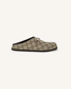 Gucci Mules With Horsebit Detail - Beige