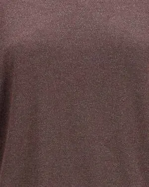 Brunello Cucinelli Short-sleeve Cashmere And Silk Sweater - Purple