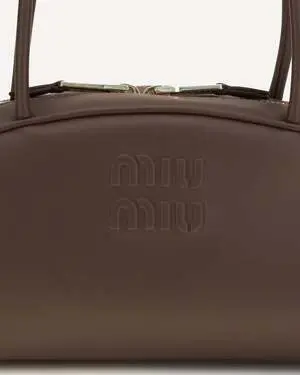 Miu Miu Beau Leather Shoulder Bag - Brown