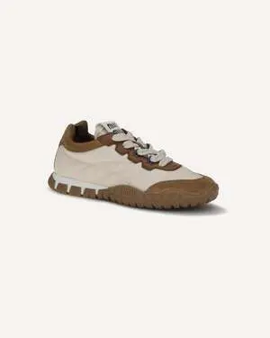 Miu Miu Fabric And Suede Lace-up Sneakers
