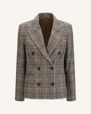 Brunello Cucinelli Double-breasted Alpaca And Wool Blend Jacket