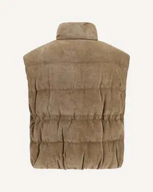 Brunello Cucinelli Sleeveless Padded Vest - Beige