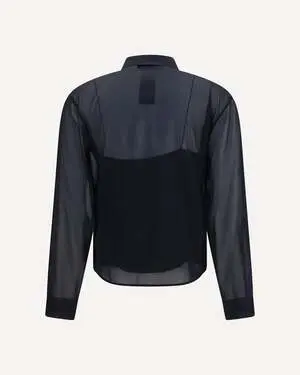 Gucci Stretch Silk Chiffon Shirt With Detachable Camisole