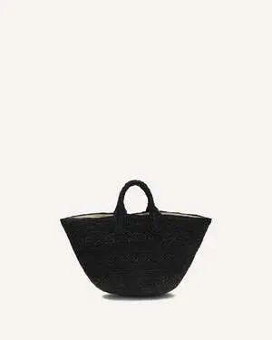IBELIV Raffia Handbag - Black