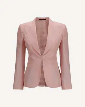Gucci Silk Faille Jacket - Pink