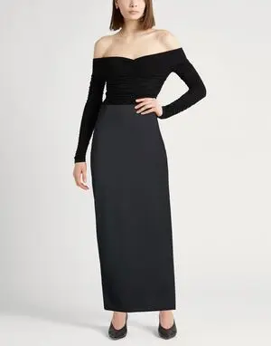 LARDINI Virgin Wool & Elastane Maxi Pencil Skirt