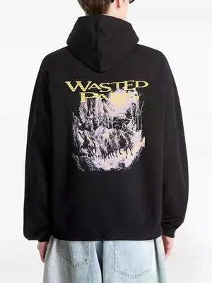 WASTED Logo Print Hoodie