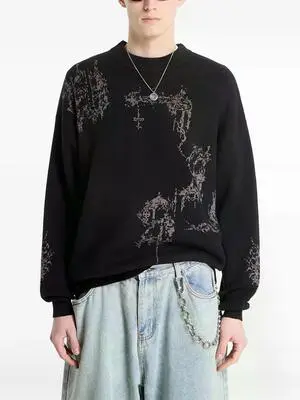 WASTED Stronghold Graphic-knit Sweater