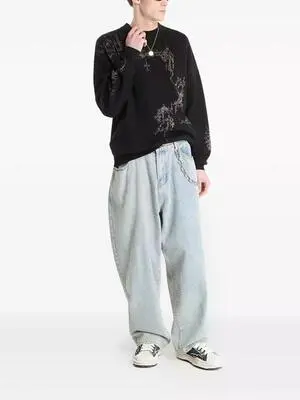 WASTED Stronghold Graphic-knit Sweater