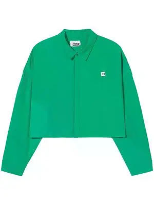 Izzue Cropped Shirt With Logo Plaque