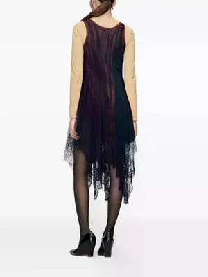 MAISON MARGIELA Creased Lace Overlay Dress