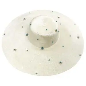 ADIBA Morning Blue Handmade Hat - White
