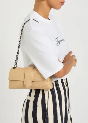 Jacquemus Le Bambino Chaîne Raffia Shoulder Bag