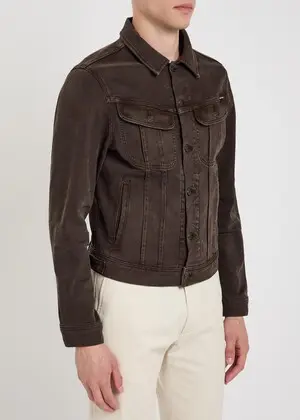 TOM FORD Patch Pocket Denim Jacket - Brown