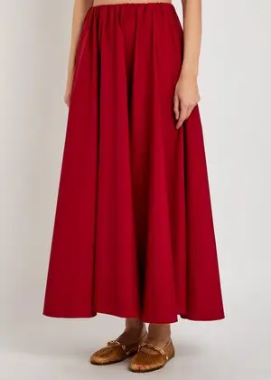 Staud Milano Stretch-cotton Maxi Skirt