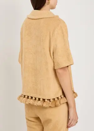 Cap D'antibes Antonia Tasseled-hem Terry Shirt