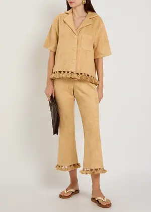 Cap D'antibes Antonia Tasseled-hem Terry Shirt