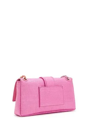 Jacquemus Le Bambino Chaîne Raffia Shoulder Bag - Pink