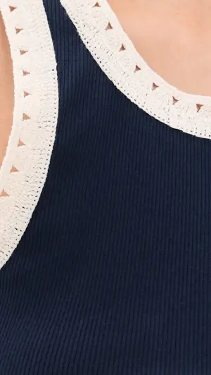 Z Supply Clarke Rib Tank With Crochet Trim