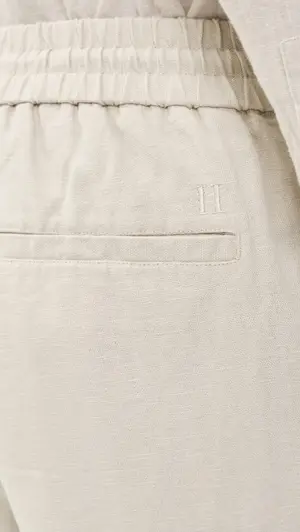 LES DEUX Drawstring Linen Blend Shorts