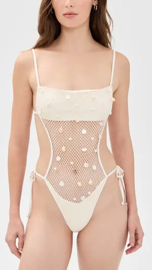 L*Space Embellished Cut Out One Piece Swimsuit