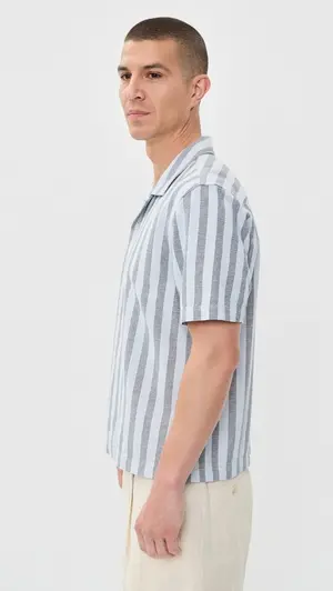 Rails Fielder Shirt - Blue Jay Stripe