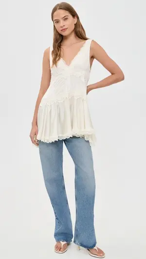 Free People In This Groove Mini Slip Dress - Tofu