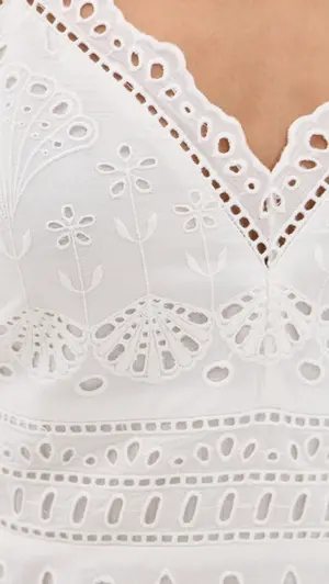 LoveShackFancy Peppy Embroidered Eyelet Dress