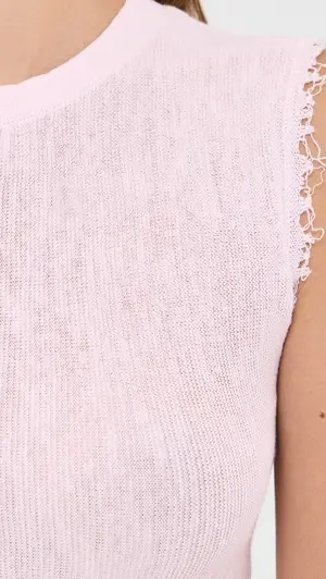 Helmut Lang Raw Edge Knit Tank