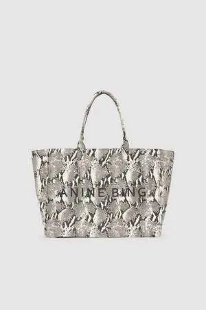 ANINE BING Leo Canvas Tote - Python