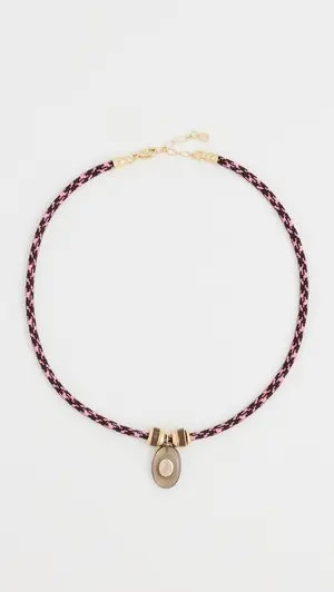 LACEY RYAN Rae Necklace With Smoky Topaz And Rose Quartz