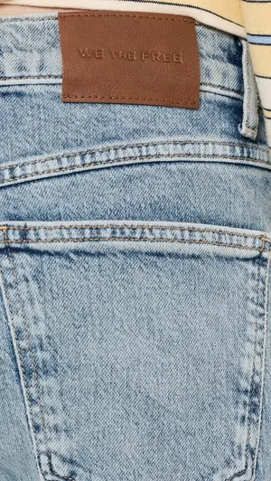 Free People Paneled Raw Cuff Jeans