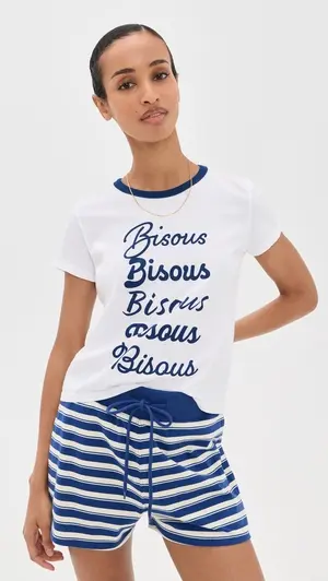 SUNNY SOMEWHERE Bisous Ringer T-shirt