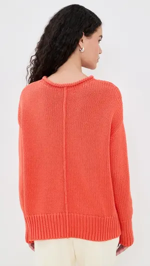 LA LIGNE Solid Marina Cotton Sweater