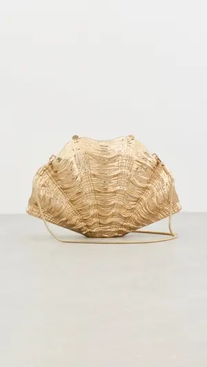 Simkhai Venus Metal Shell Clutch