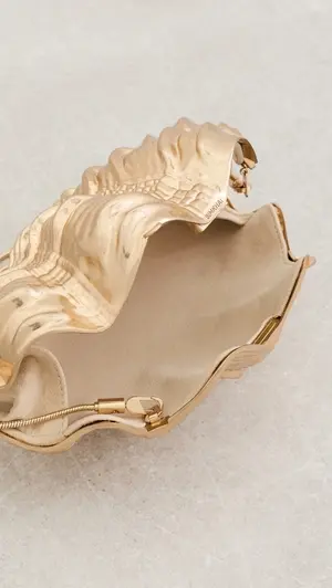 Simkhai Venus Metal Shell Clutch